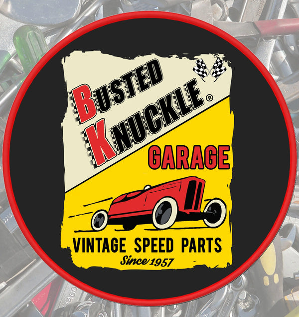 Busted Knuckle Garage Vintage Speed Parts Barstool - Busted Knuckle ...
