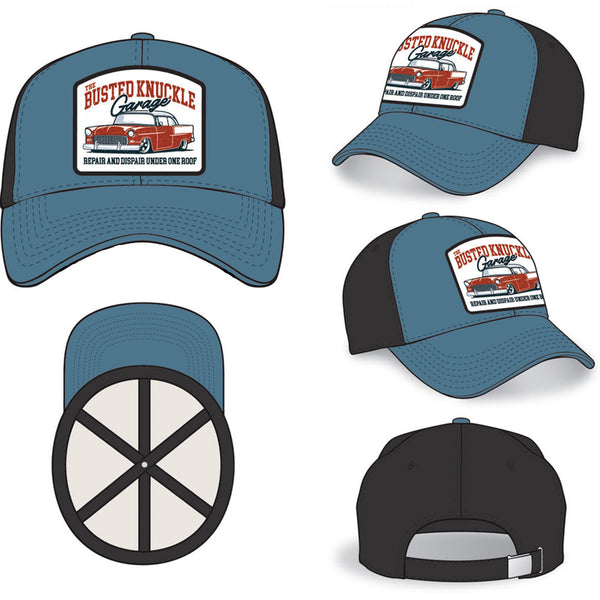 Vintage Style Mesh Trucker Ball Cap / Busted Knuckle Garage - Busted ...