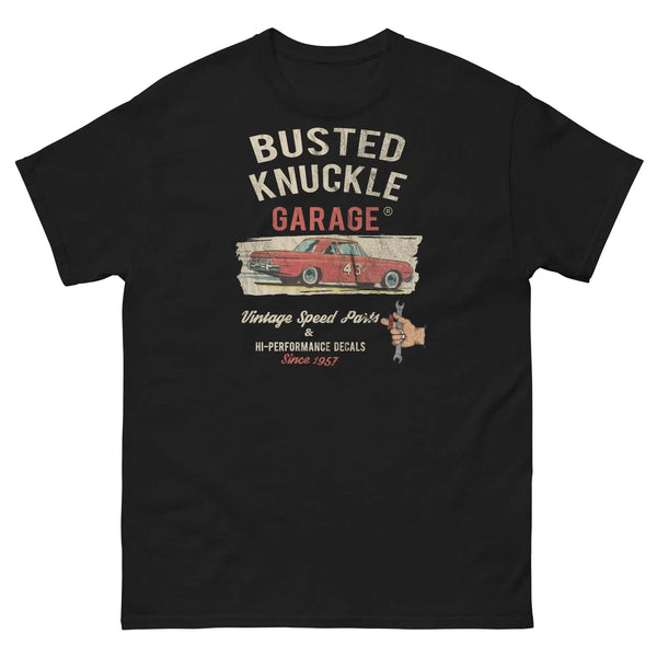 Busted Knuckle Garage Carguy Hi-Performance Decal Front Print T-Shirt ...
