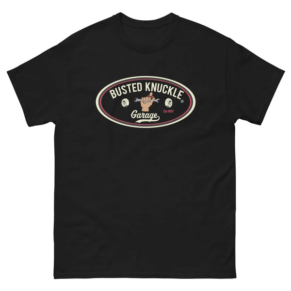 Busted Knuckle Garage Carguy Nuts Front Print T-Shirt - Busted Knuckle ...