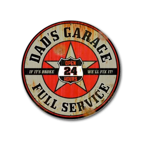 28'' Vintage Truck Round Sign Busted Knuckle Garage - Busted Knuckle ...