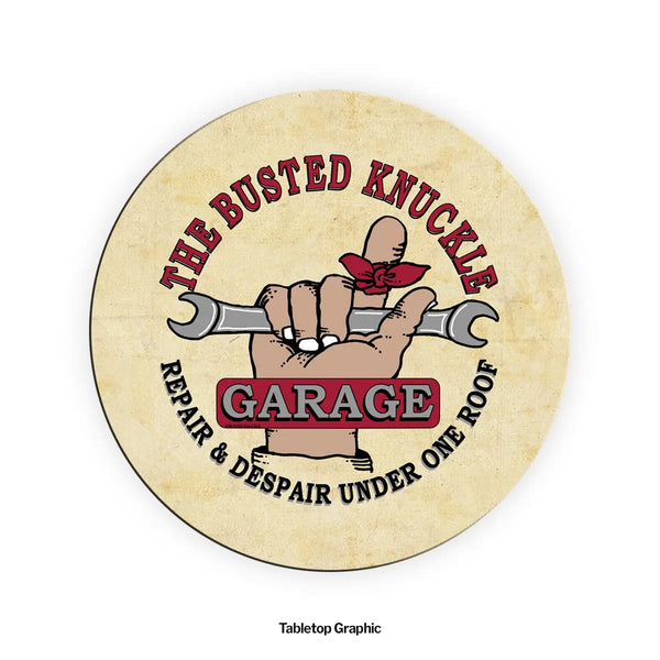 The Busted Knuckle Garage Carguy Pub Table - Vintage Finish Top ...